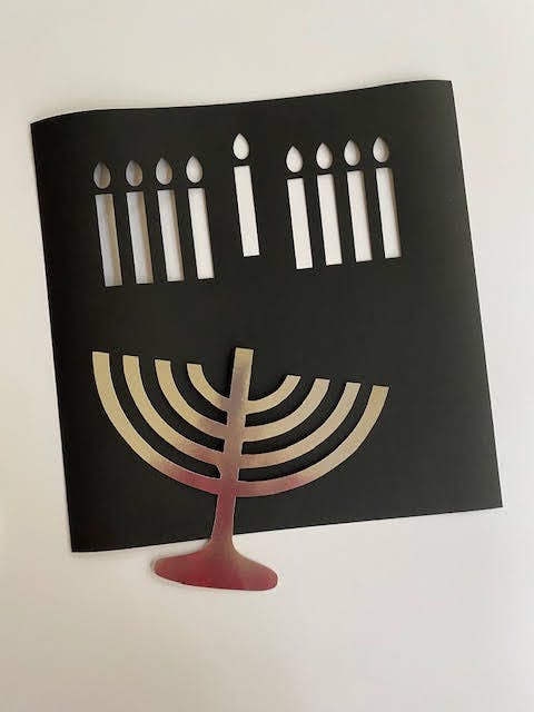 Paper menorah tutorial for Hanukkah | LoveCrafts