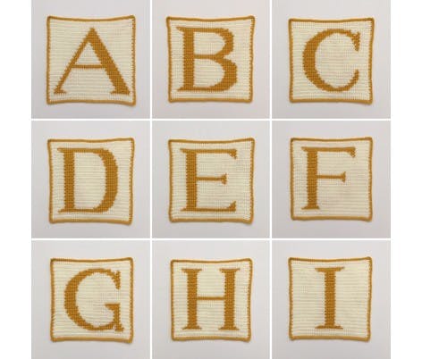 Learn how to crochet intarsia Alphabet Cushions with Chloe Bailey ...