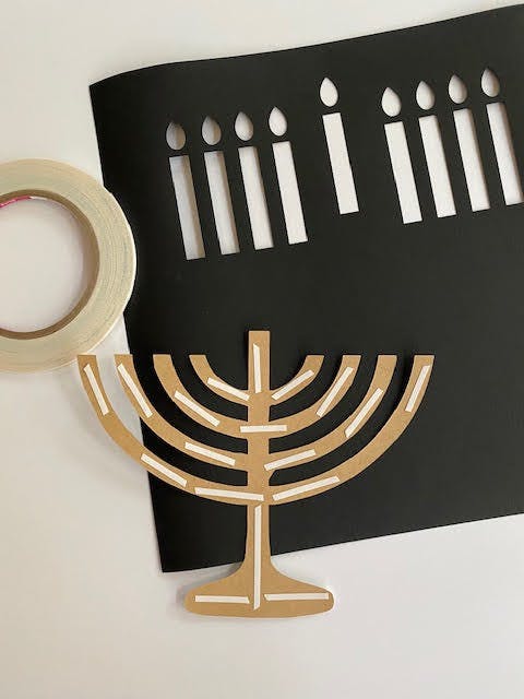 Paper menorah tutorial for Hanukkah | LoveCrafts