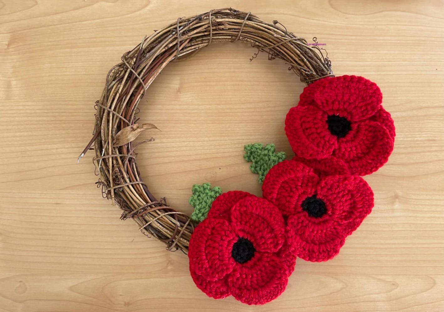 Crochet Poppy Wreath Tutorial | LoveCrafts