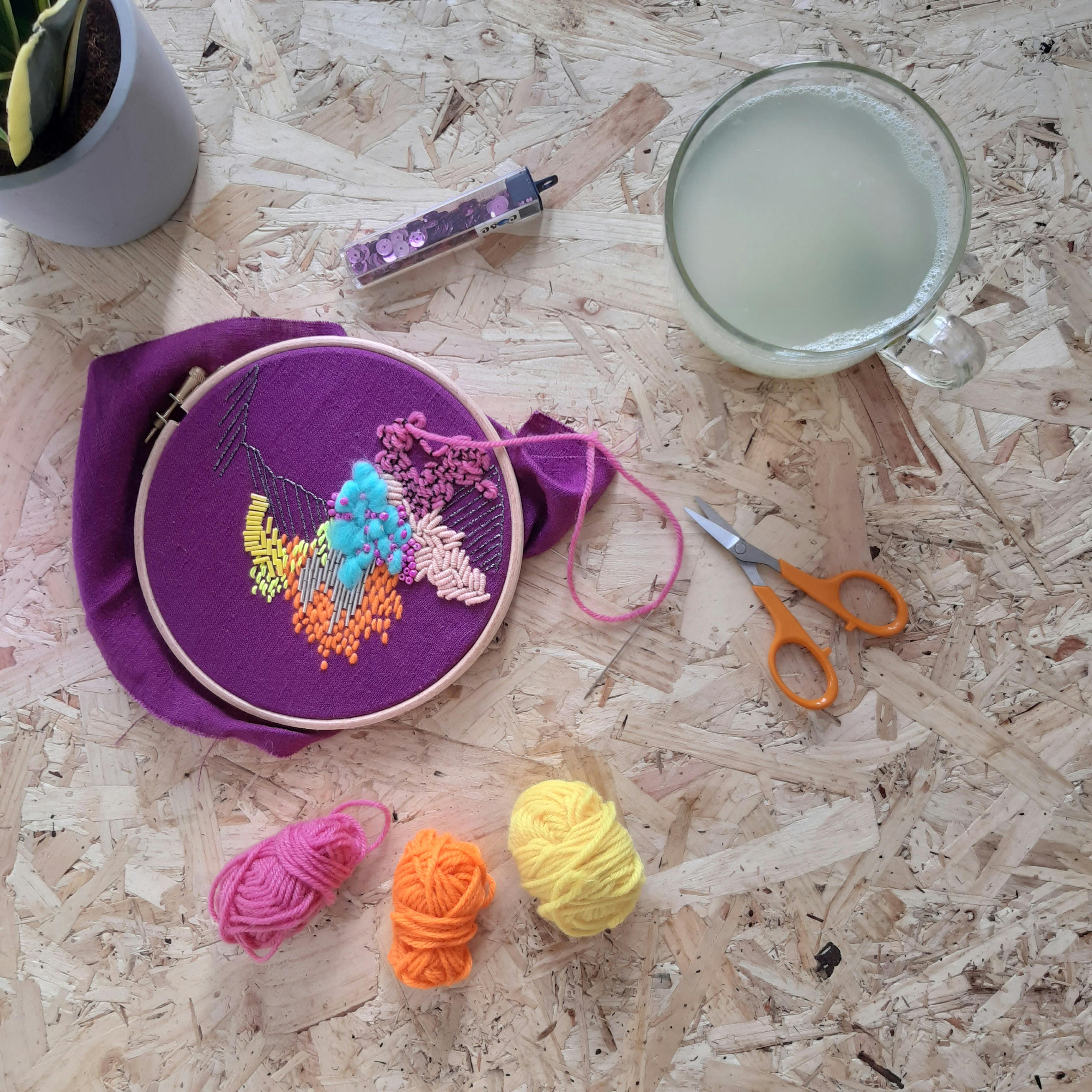 Relax, and stitch a mindful embroidery piece | LoveCrafts