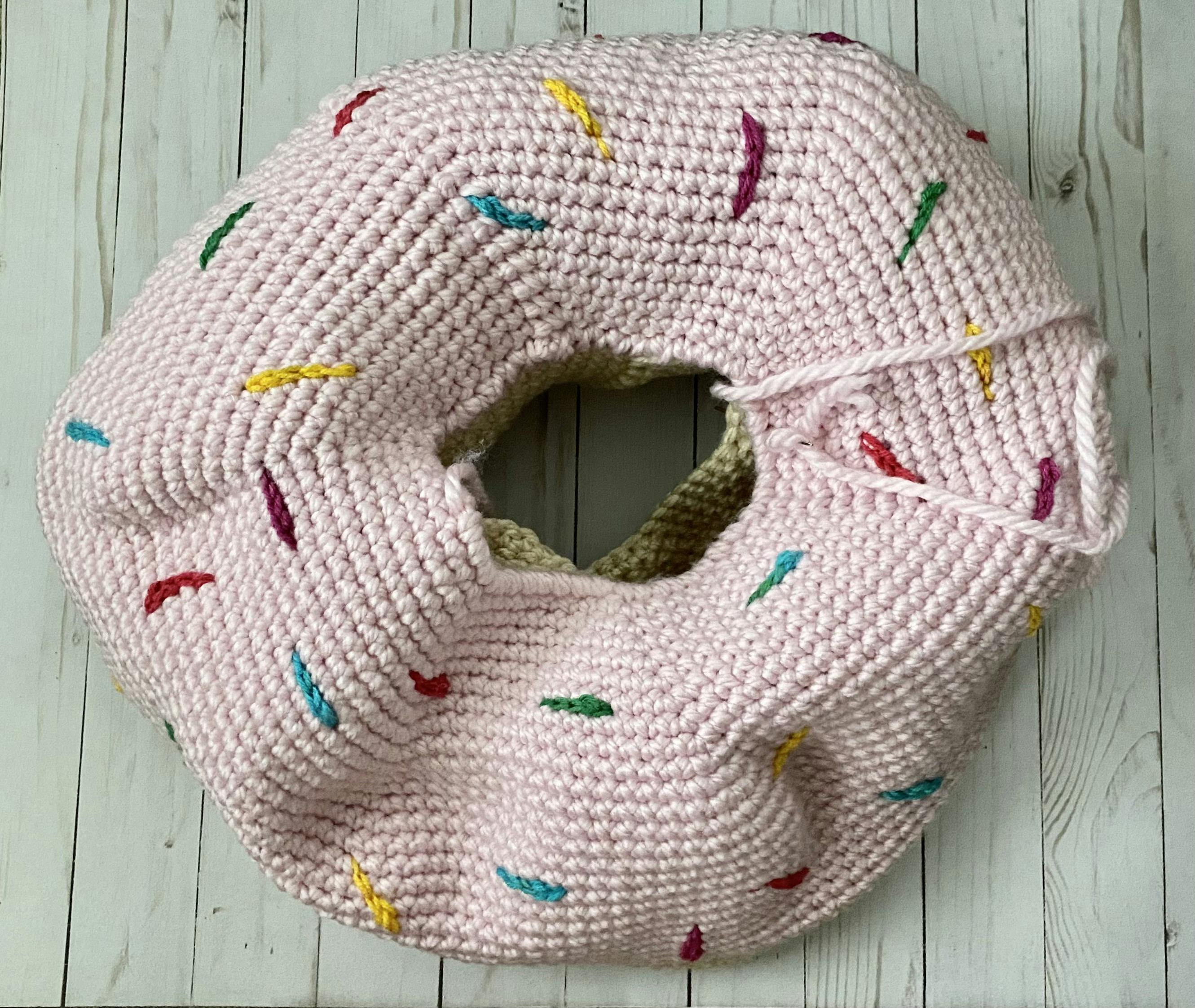 Crochet Donut Cushion Tutorial | LoveCrafts