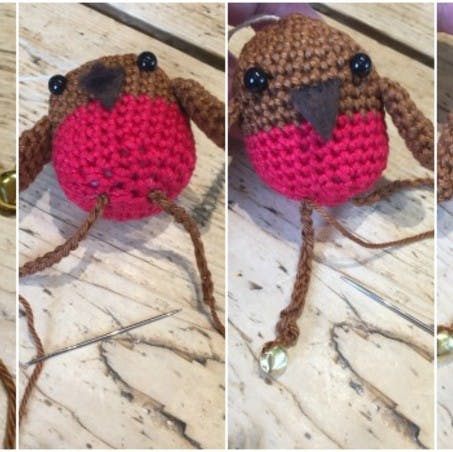 How to crochet a Christmas robin | LoveCrafts