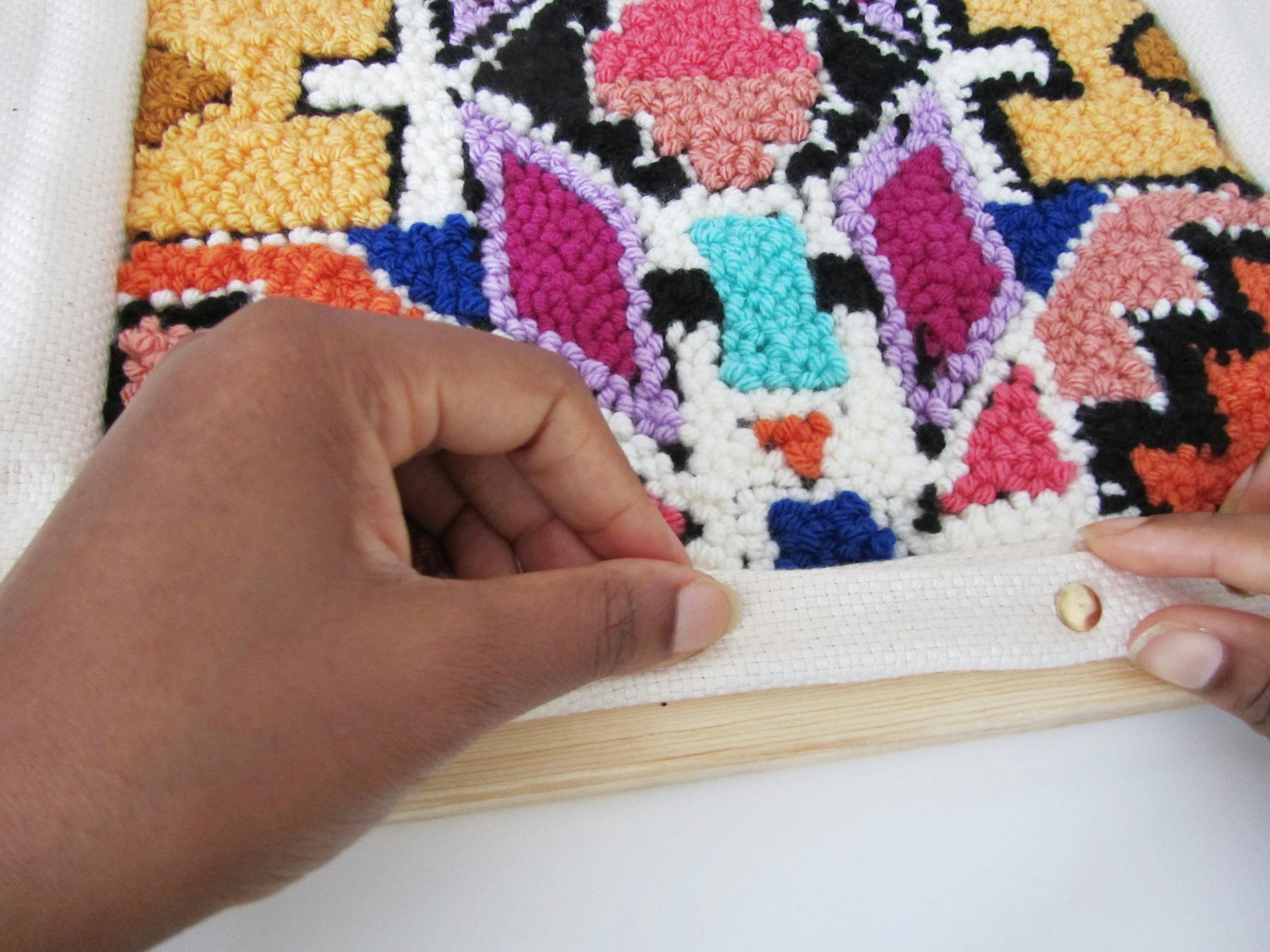 Geometric punch needle pattern tutorial | LoveCrafts