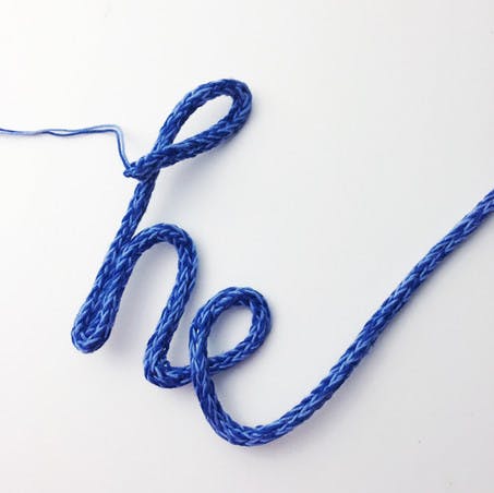 How to French knit a decorative word | LoveCrafts